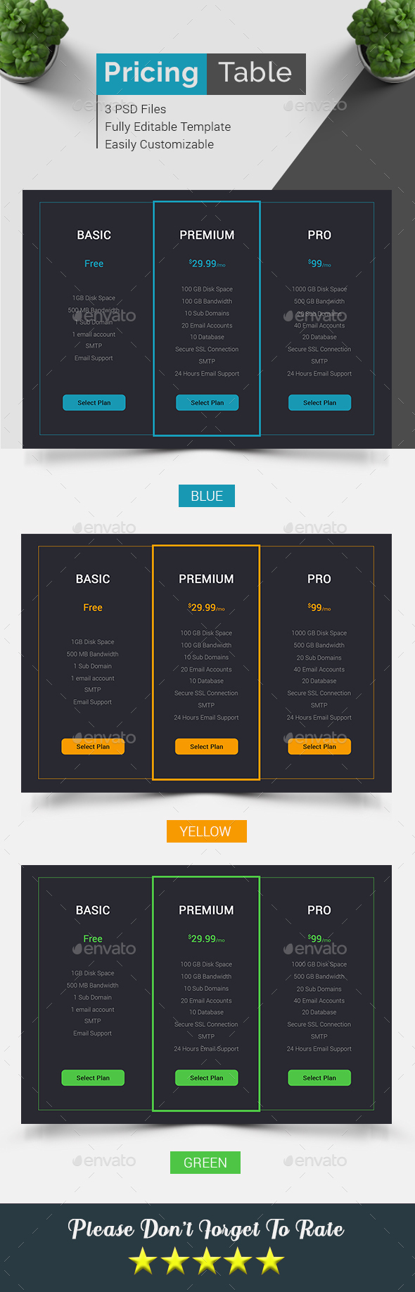Pricing Table, Web Elements | GraphicRiver